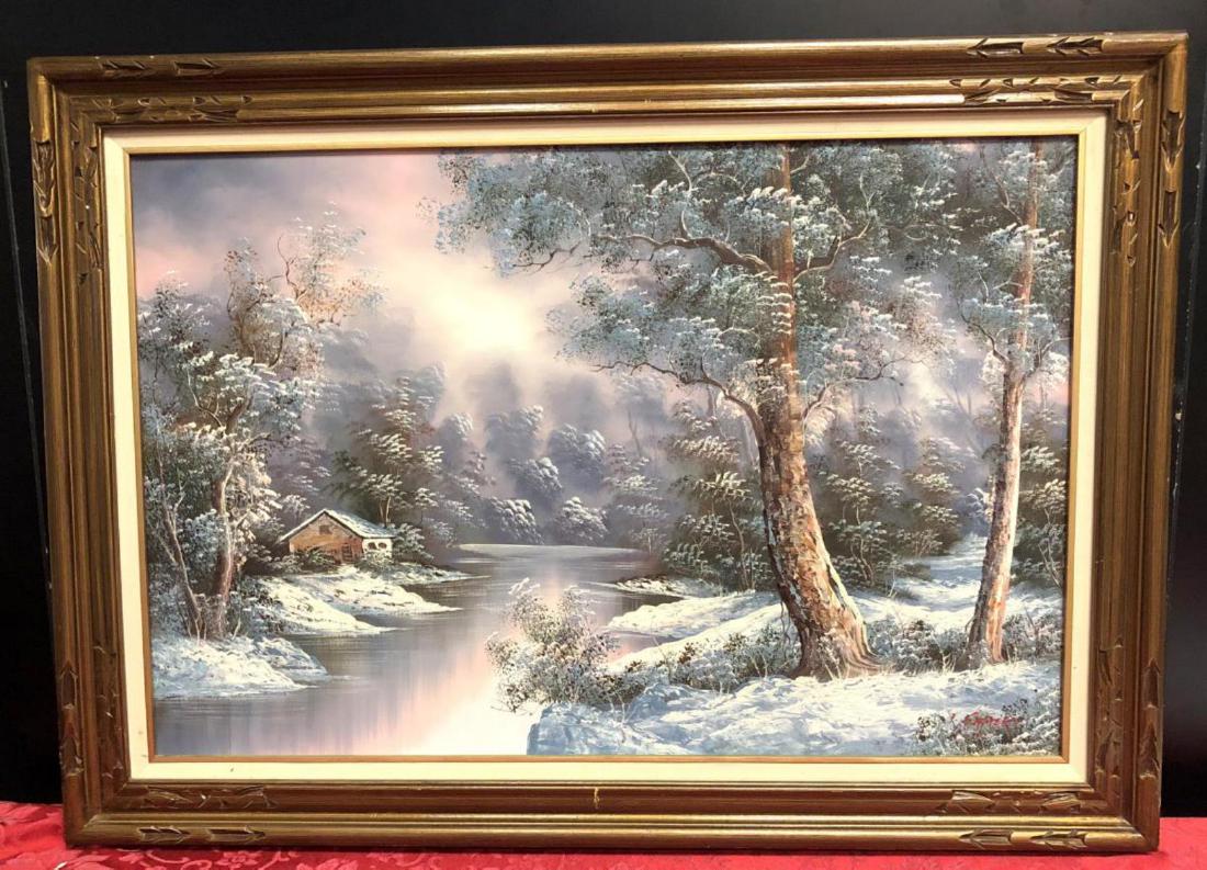 I. Cafieri Vintage Oil on Canvas Framed Painting