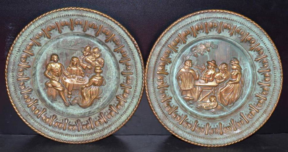 Pair Of Peerage Brass Wall Plates Made In England