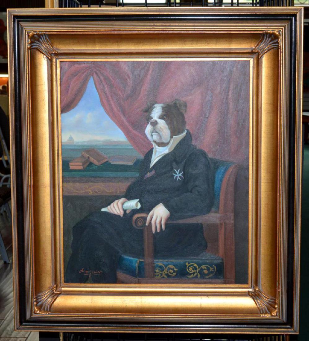 Original Oil On Canvas A. Wagner Dog-Human - Mar 30, 2019 | Gulfcoast ...