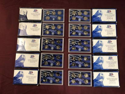 50 Complete Set Of Statehood Quarters, 1999 2008