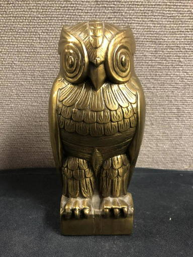 Brass Owl Library Of Congress Desk Sculpture