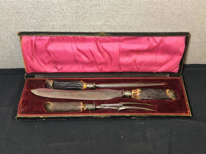 Vintage Thomas Wilson Knife & Fork Carving Set