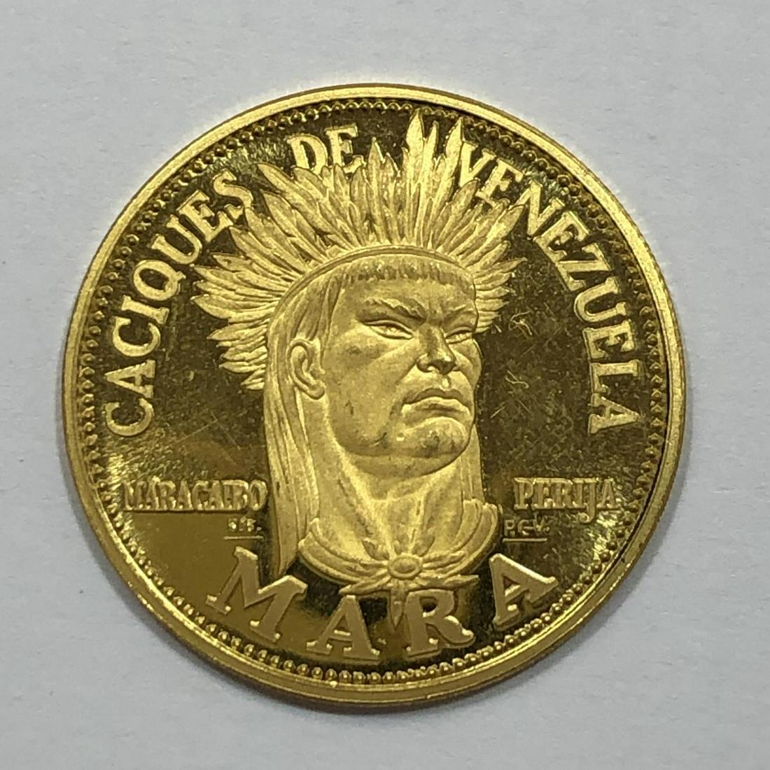 Caciques De Venezuela Mara 9 Grams Gold Proof