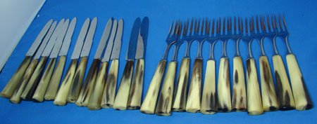 45: 24 pc. Flatware for Fruit w/bone handle
