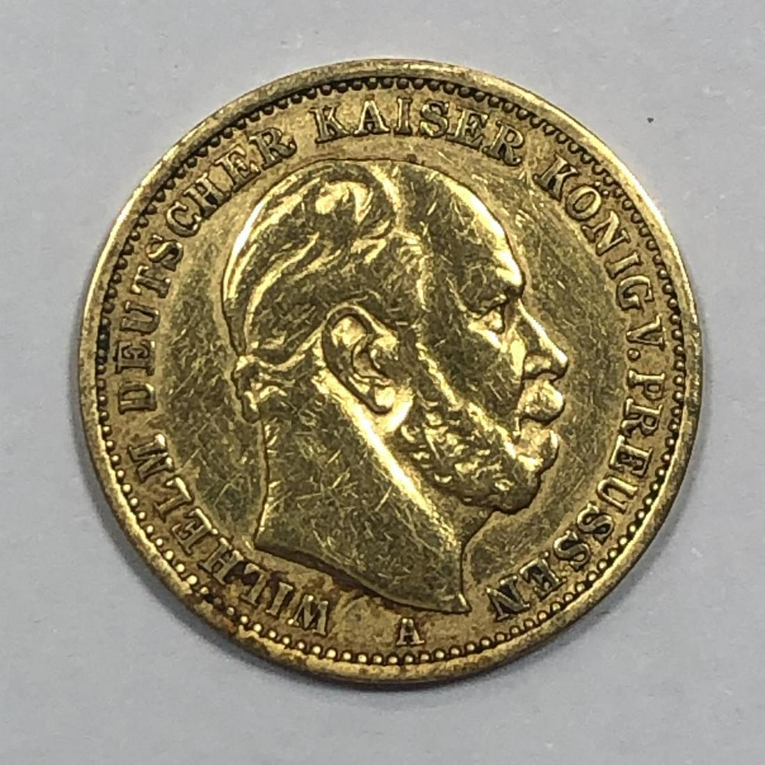 1878 A German Empire 20 Mark, Prussia, Wilhelm I