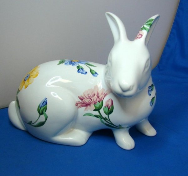 318: Tiffany & Co. Ceramic Flowered Rabbit