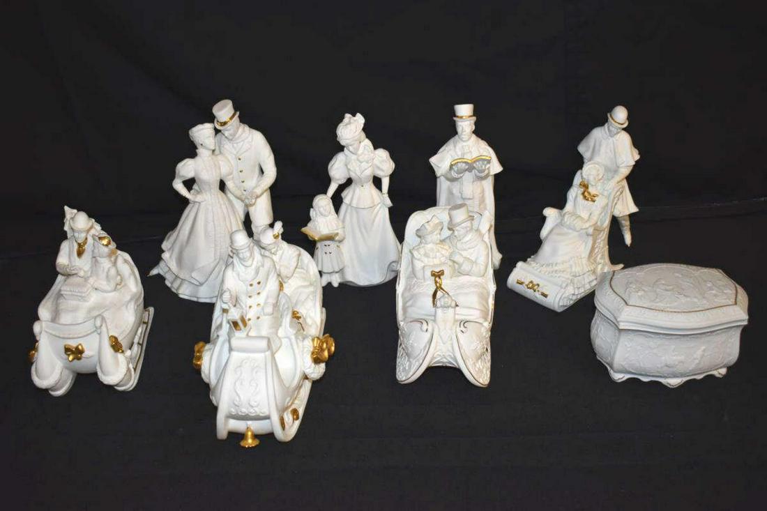 Large Group Of Lenox Porcelain Music Boxes