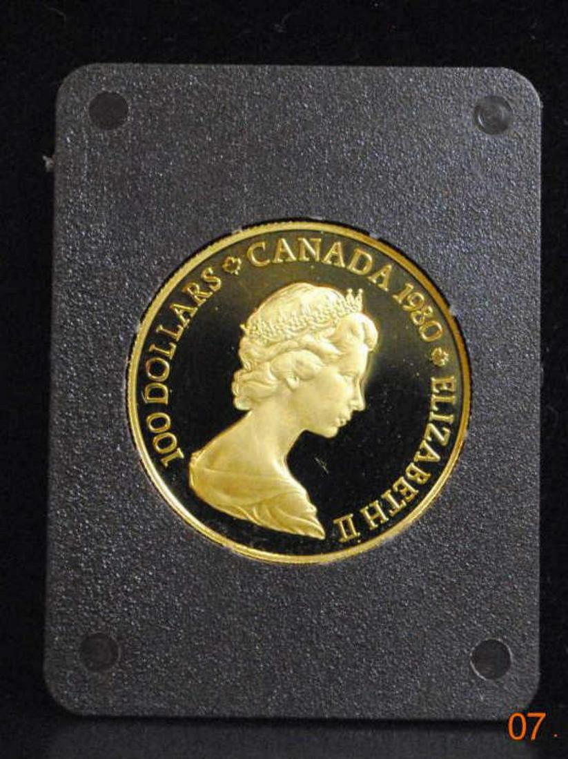 1980 $100 Canadian 1/2 Oz Pure Gold Coin