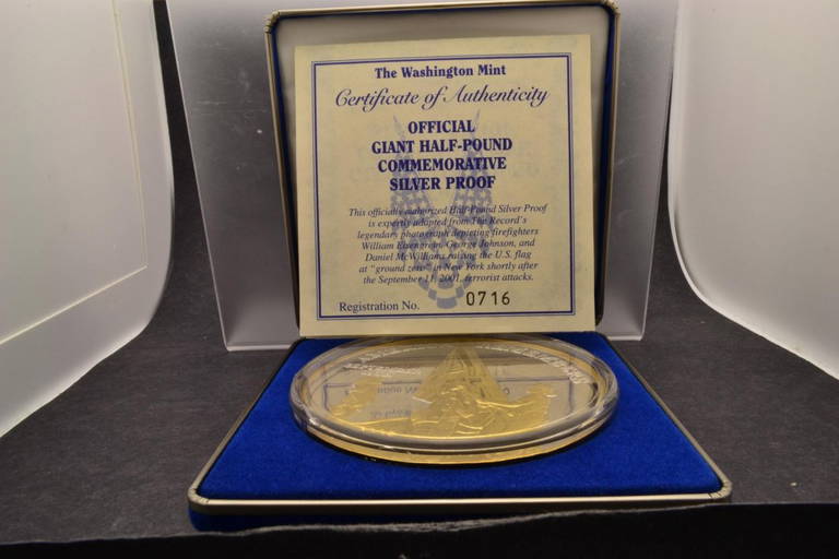 .999 "america Remembers"giant Half Pound Silver Pf