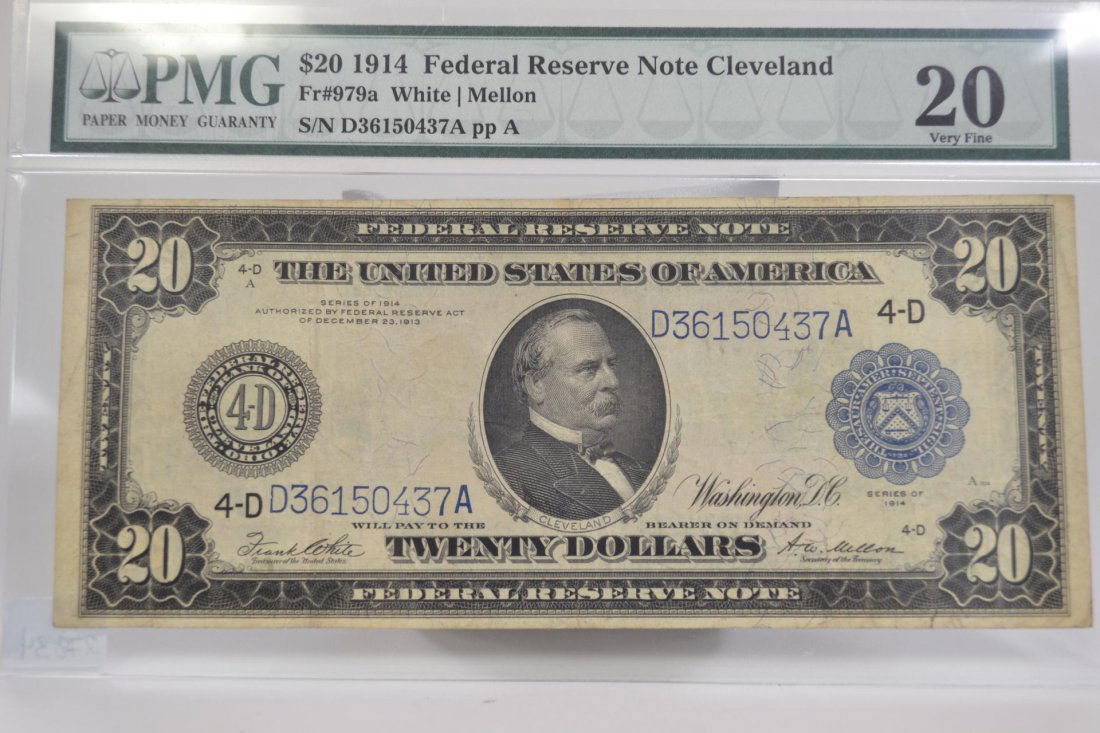 $20 1914 Federal Reserve Note Cleveland PMG 20 - Feb 09, 2013 | Gulfcoast Coin & Jewelry in FL