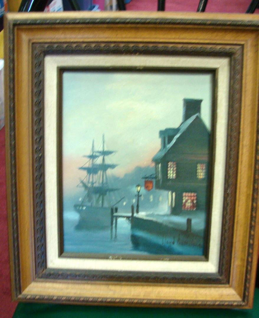 Original Painting of a Ship by Lloyd Garrison