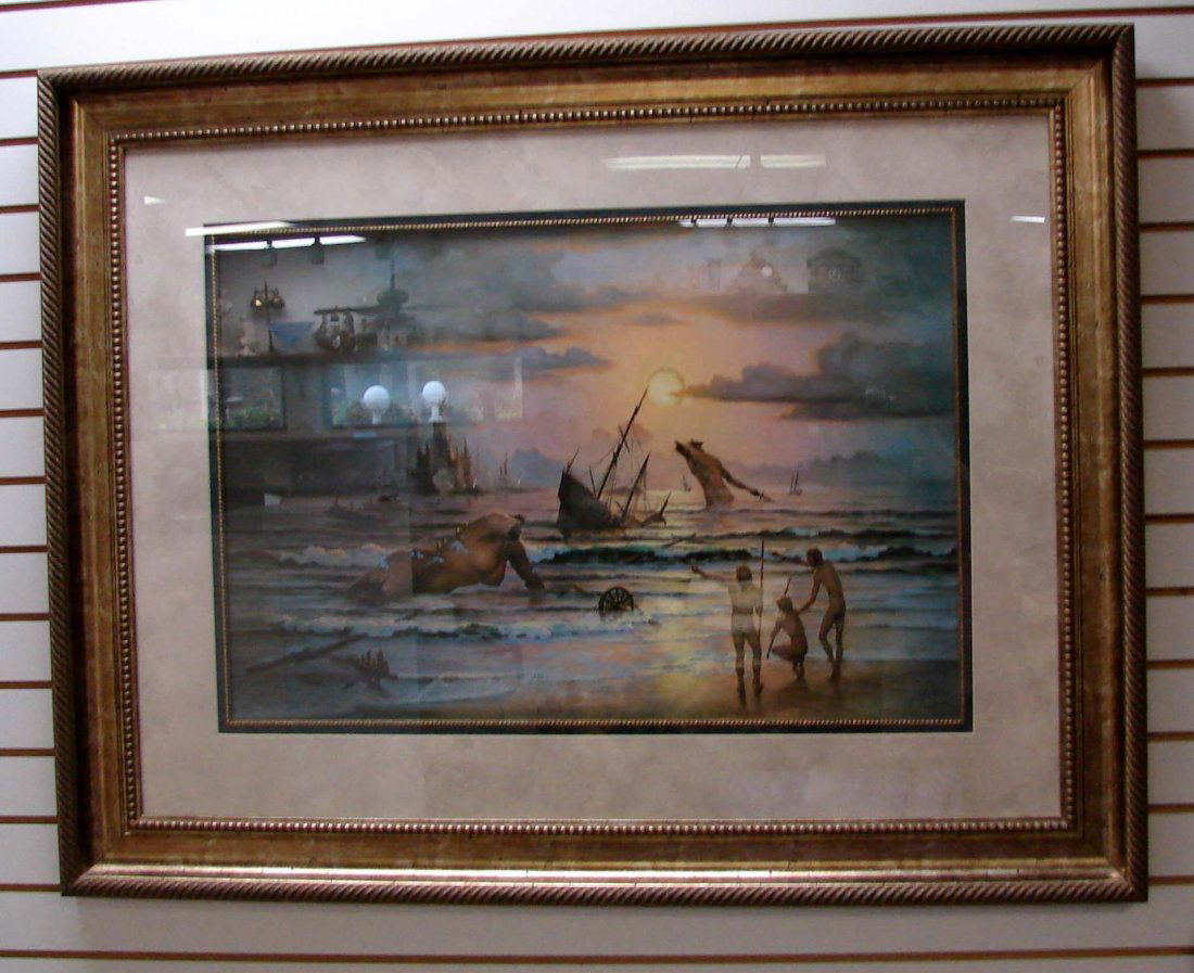 Framed & Matted John Pitre Fantasy Art "Tomorrow"