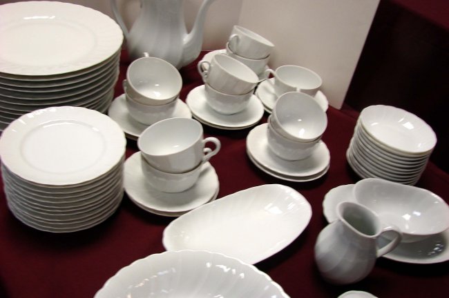 Limoges Bernardaud China Palm Pattern; svc. for 12 : Lot 102