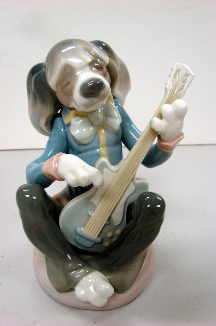 Lladro Dog Playing Guitar #1153