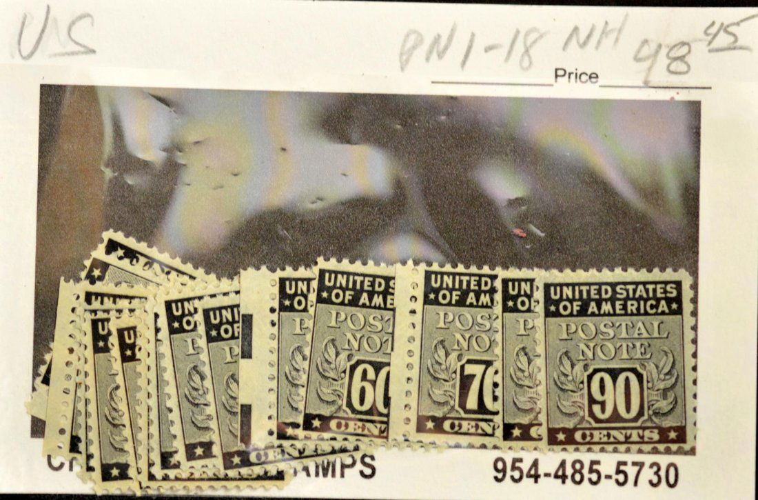 Us 18 Uncancelled Postage Stamps Scott Cat #pn1 18