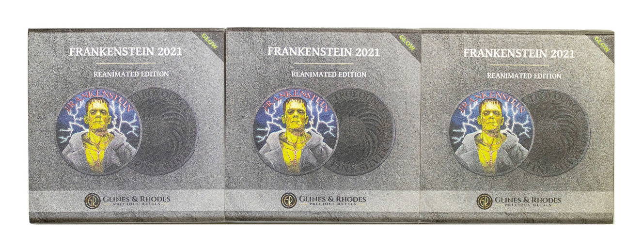 3 Pcs Of 1 Oz Silver Frankenstein Coins