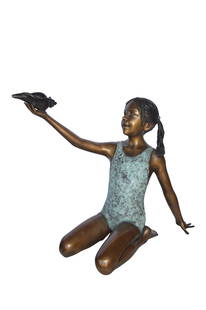 Edward Mccartan Bronze Sculpture Girl Drinking From A Shell Auction