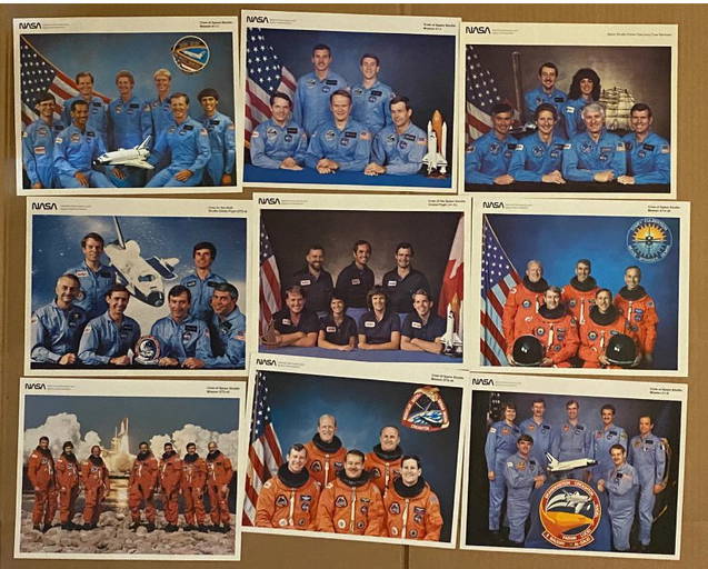 Vintage Nasa Astronaut Mission Space Shuttle Flight Crew Photos (9)