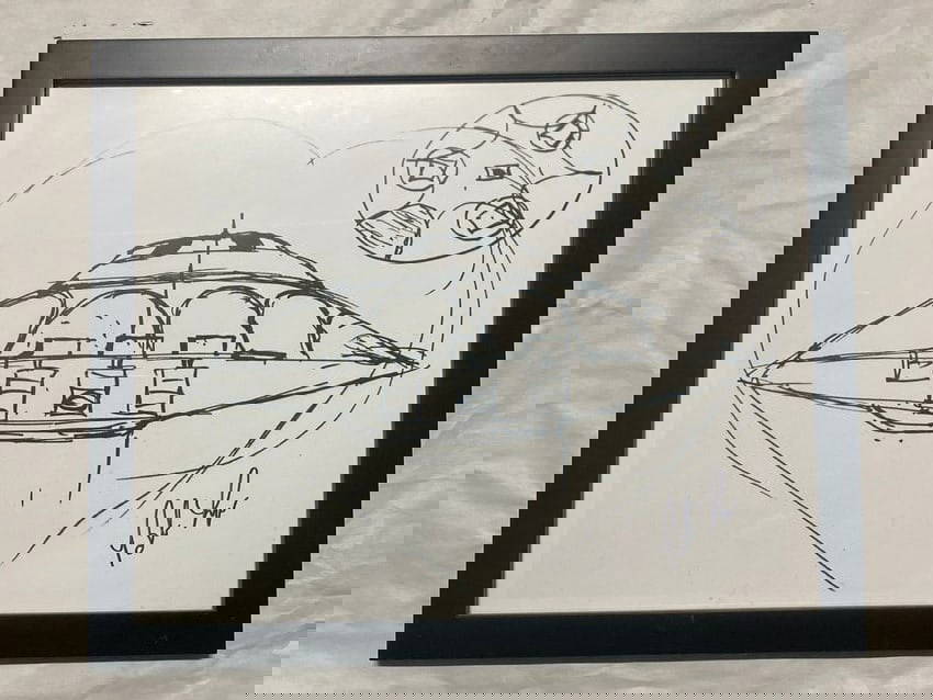 Bob Lazar Ufo Spaceship Drawing Auction