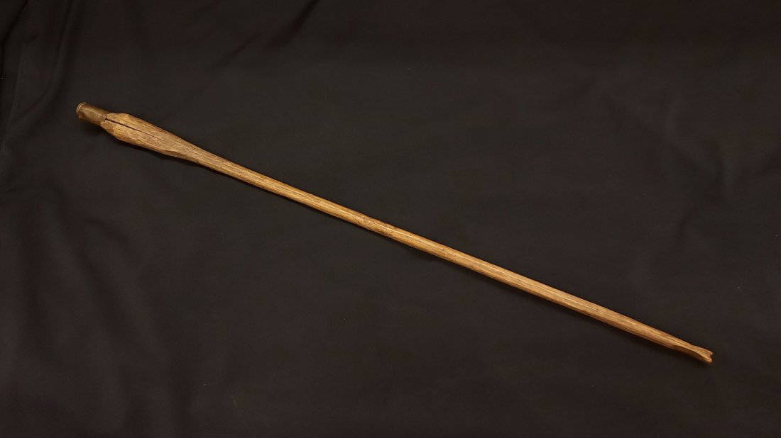 Early Plains Native American Wooden Stun Arrow With Bullet Shell Blunt ...