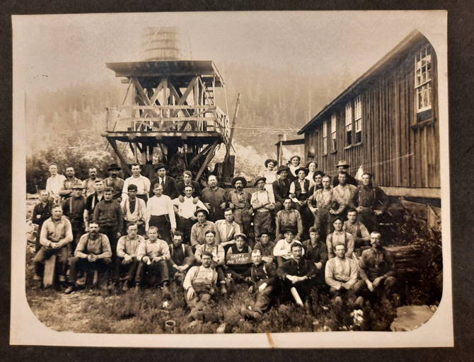 Antique Dated 1910 Happy Camp Photo California Redwood Forest Logging ...