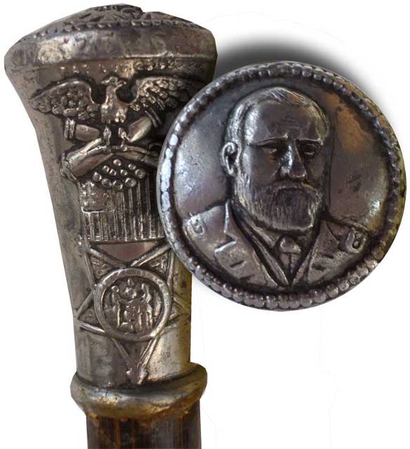 General U.s. Grant Gar Portrait Cane