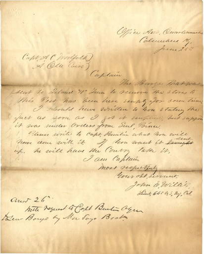 64th Usct Letter