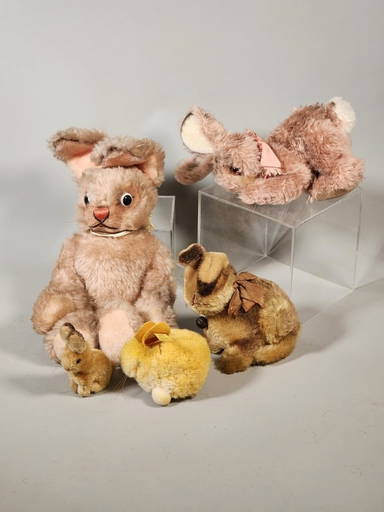 Group Of Steiff Rabbits