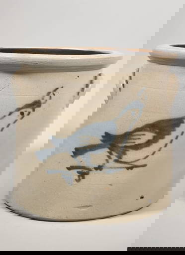 Six Gallon Stoneware Jar W/bird Decoration Attrib. Fulper Bros ...