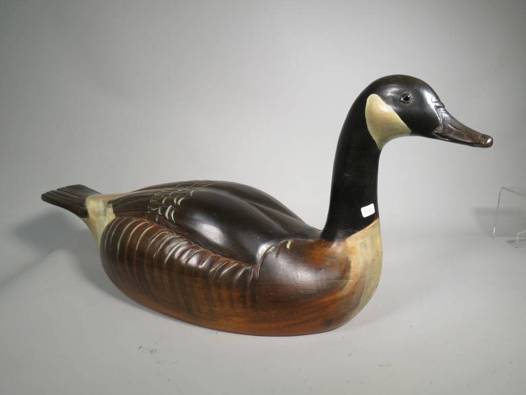 Hand Carved Wooden Canadian Goose Auction