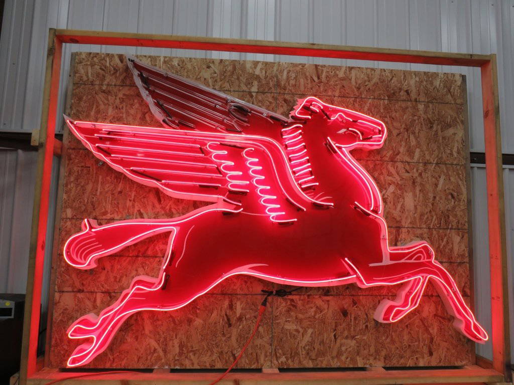Pegasus Neon Sign. Auction