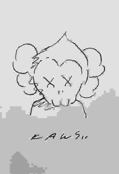 Kaws Original Companion Drawing 2011 Auction