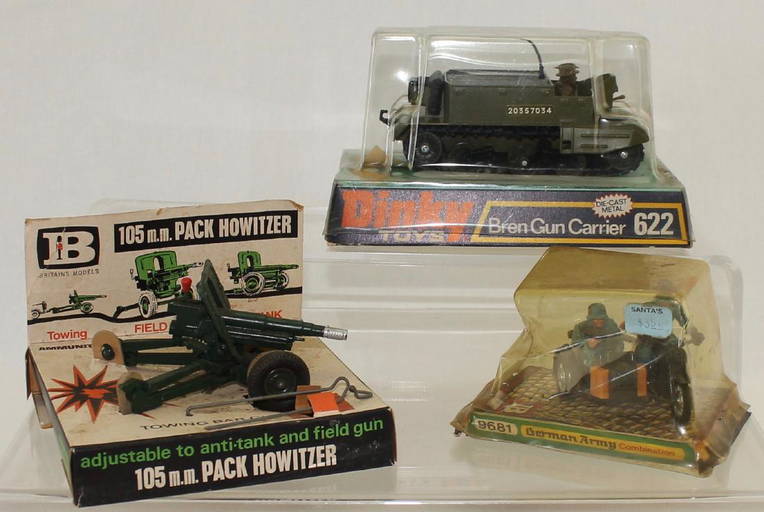 Britains Plastic Lot Detail Motorcycle Howitzer