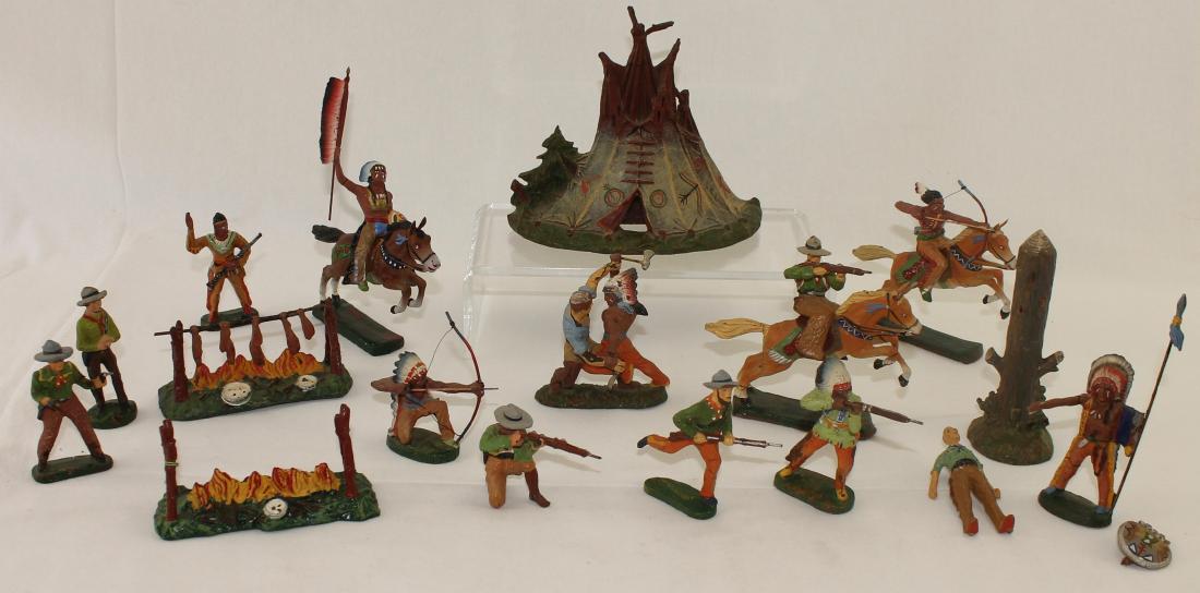 Elastolin Composition 7cm Cowboys and Indians