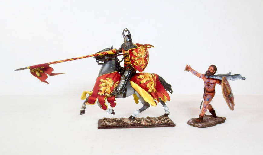 Russian Maker Mounted Knight And Briton