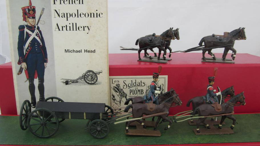 Mignot French Artillery Caisson & 4 Horse Team.