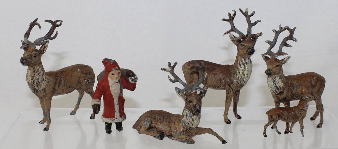 Heyde Lot Santa Claus with Reindeer (#0149) on Dec 10, 2022 | Old Toy ...