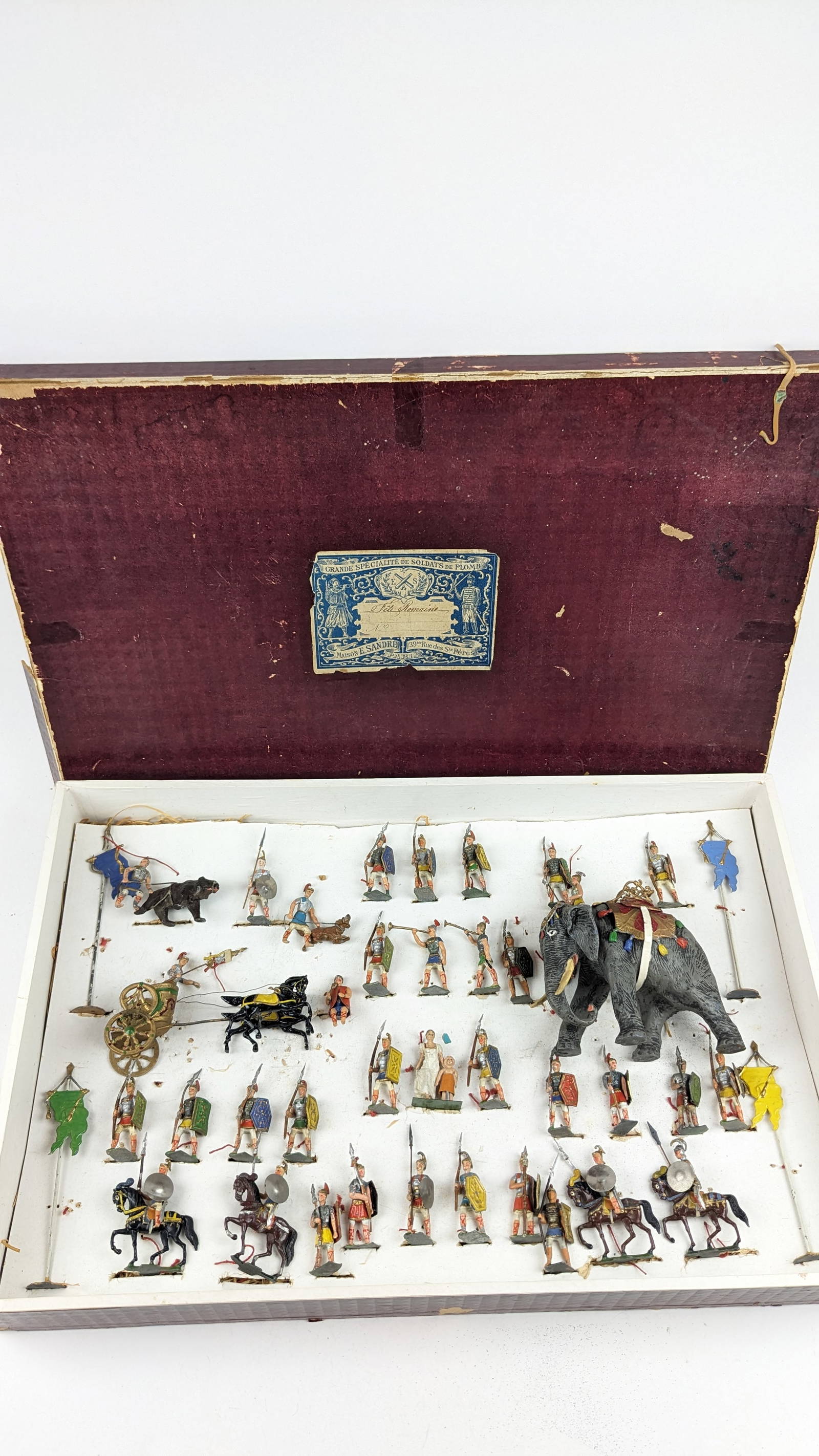 Heyde Germanicus Set With Large Elephant 14x21 Auction