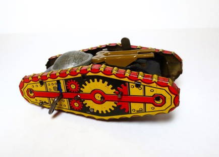 Marx Wind Up Climbing Tank Tin Toy