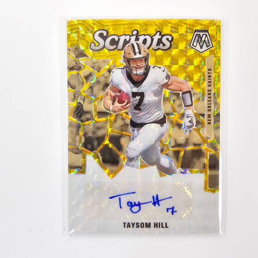 Panini Mosaic Scripts Taysom Hill Autograph Gold Insert