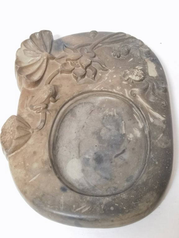 Vintage Chinese Stone Carved Ink Stone Auction