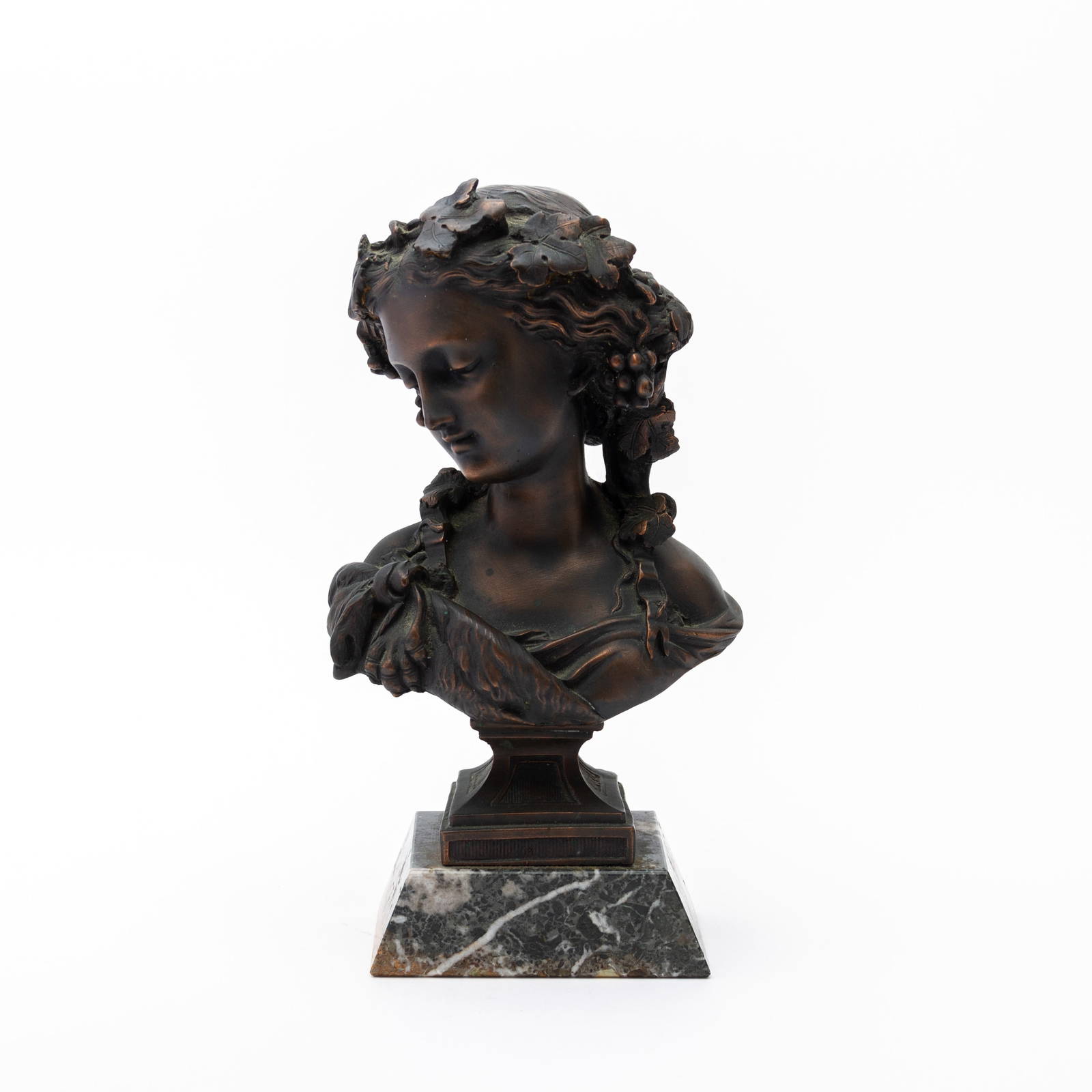 Manner Of Auguste Joseph Peiffer Bronzed Bust Of A Young Woman Auction
