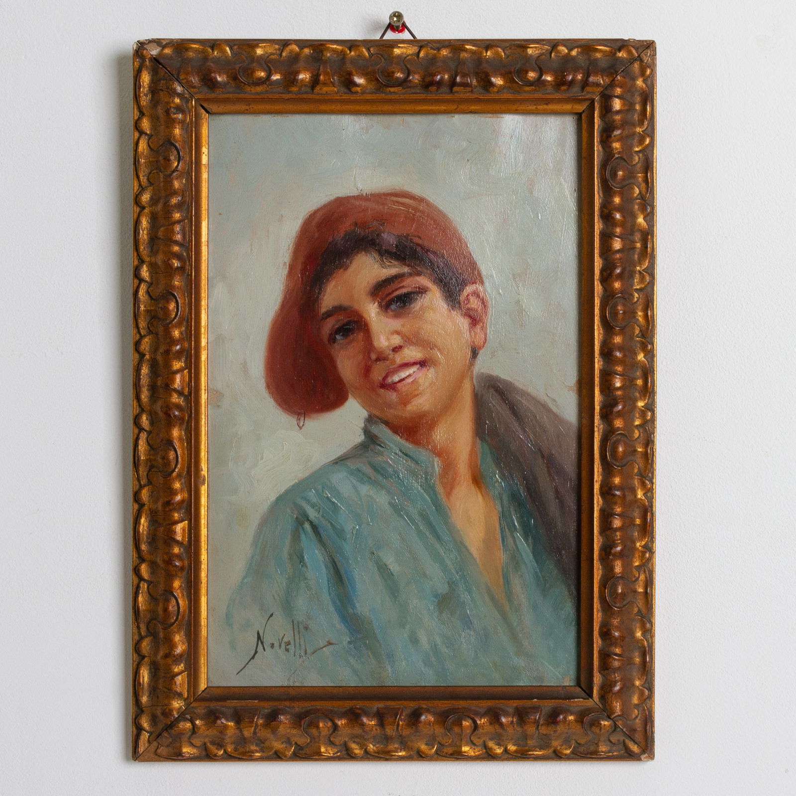 Sebastiano Novelli (italian, 1853-1916) Signed Portrait Oil Painting ...