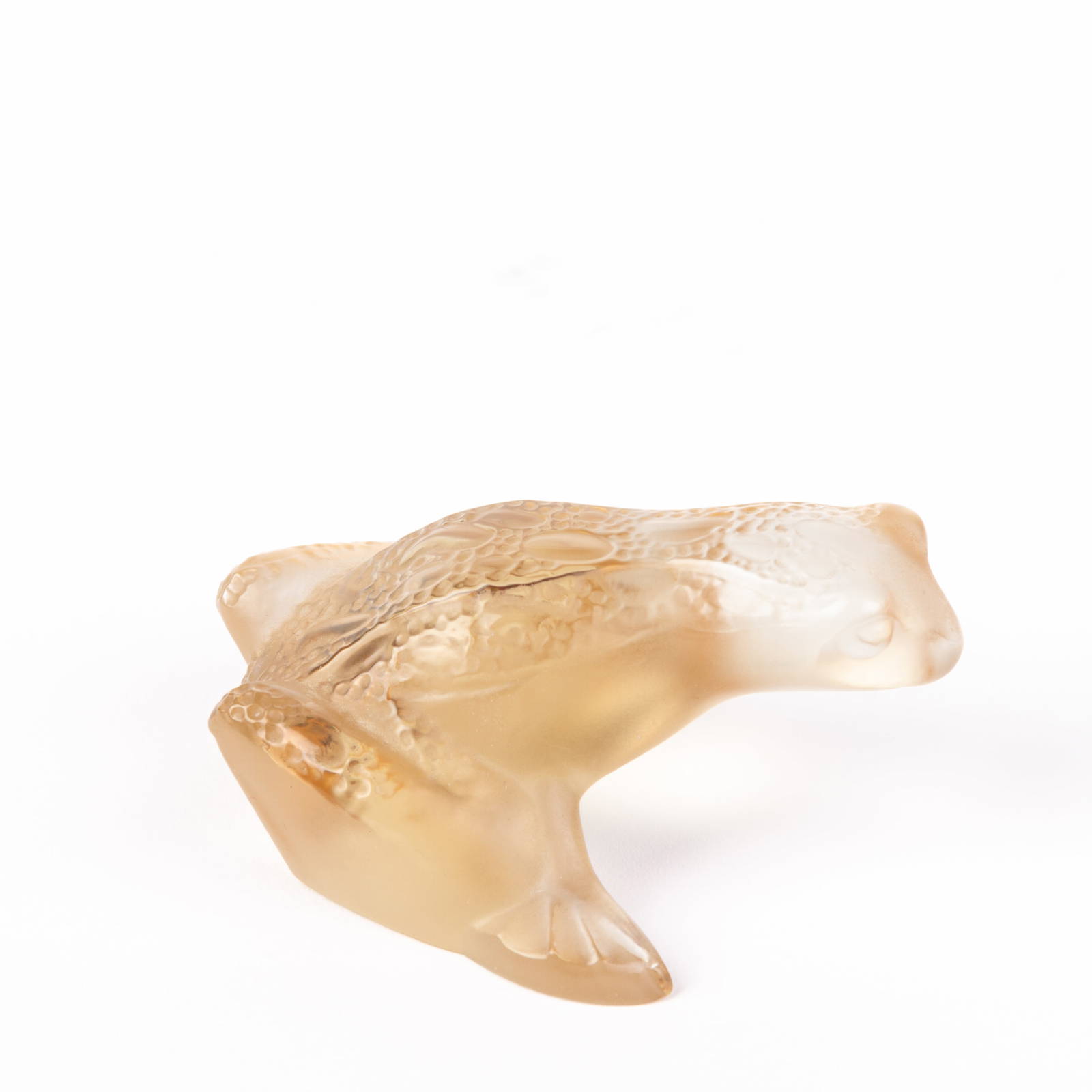 Lalique Glass Signed French Leaping Tree Frog Sculpture Auction