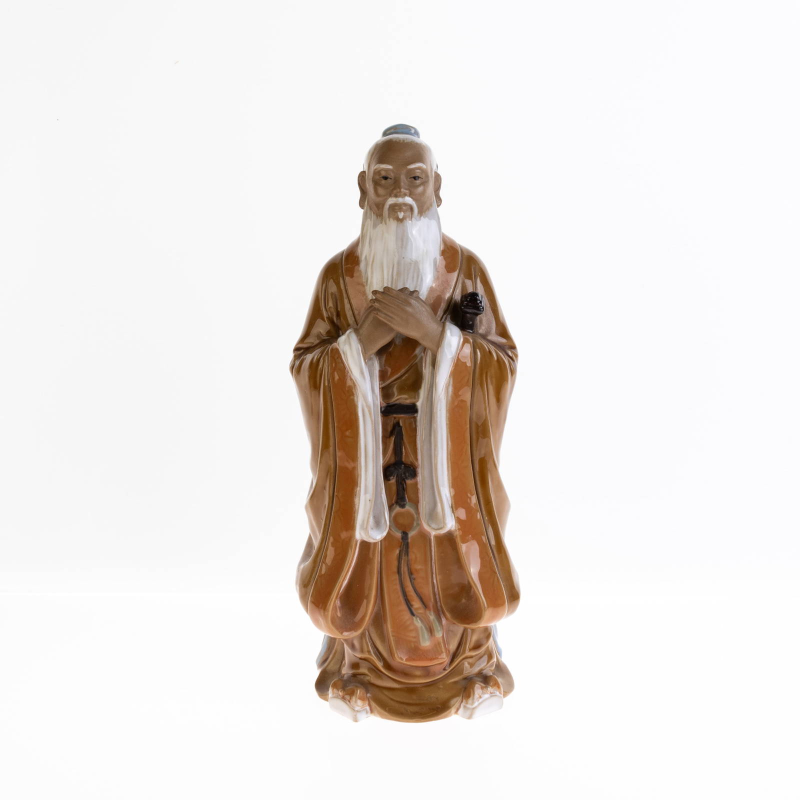 Shiwan Pottery Figure Chinese Confucius Auction