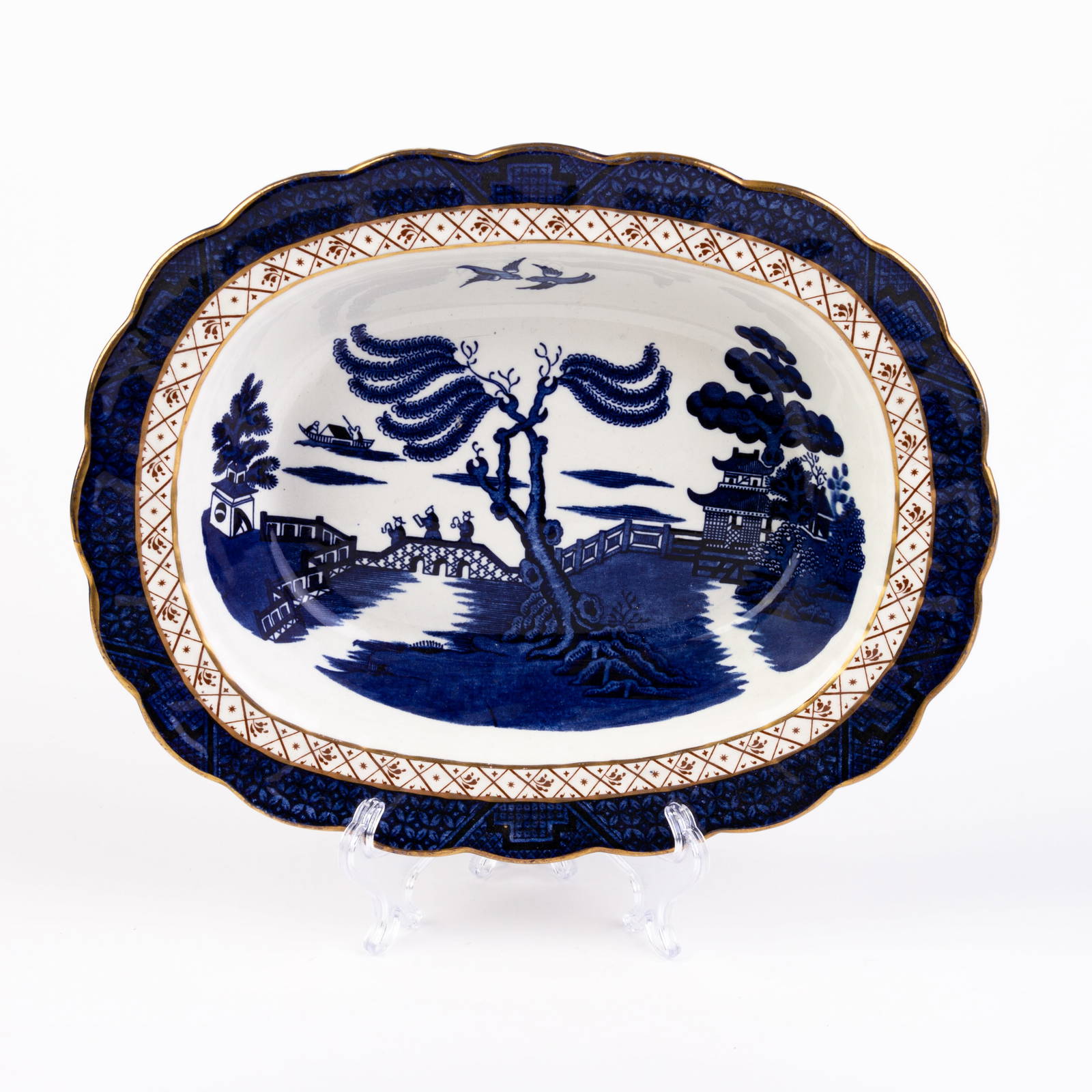 Booths Real Old Willow Porcelain Dish Auction