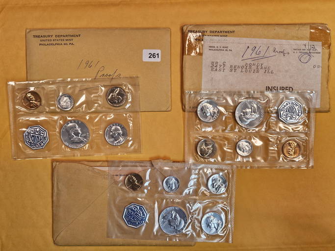 1960 And 1961 Us Silver Proof Sets