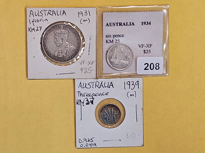 Three Nice Silver Australian Coins