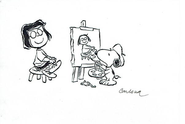 Josep M. Cardona - Peanuts: Marcie Models For Snoopy Auction