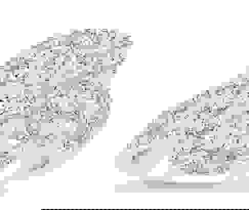 Multi Cut 2.17 Ctw Vs2 Clarity, I Color Diamond 18kt White Gold Cluster ...